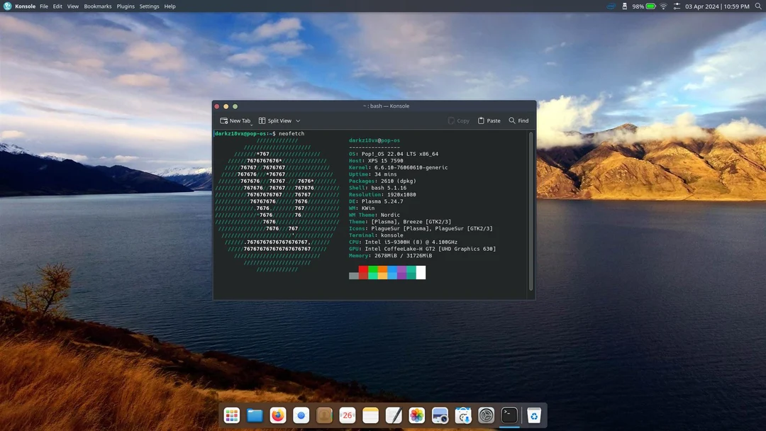 [KDE Plasma], my 'totally not a mac setup' on PopOS | Scrolller