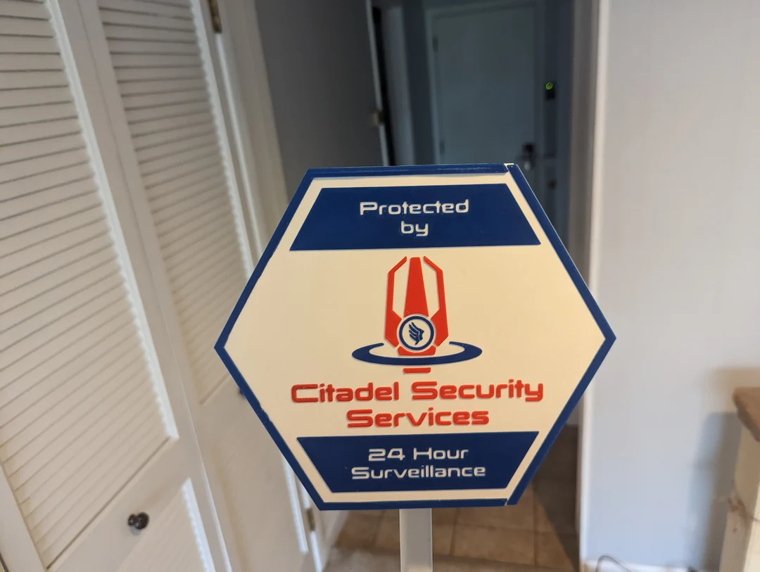 I was jealous of the Ring solar security sign, so I made my own. | Scrolller