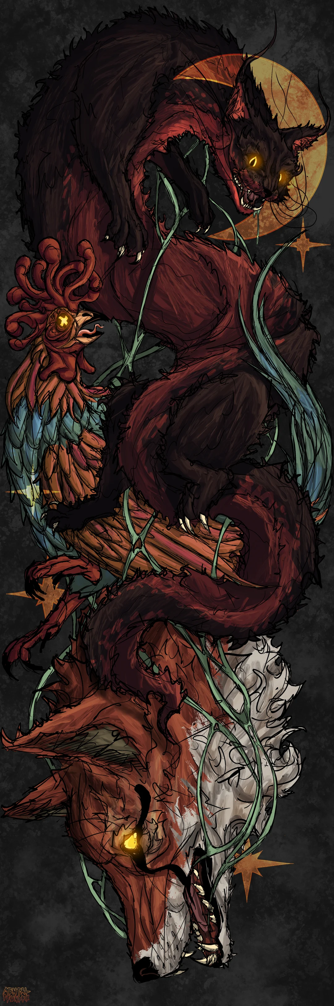 Artpiece I made recently around the clients favourite animals | Scrolller