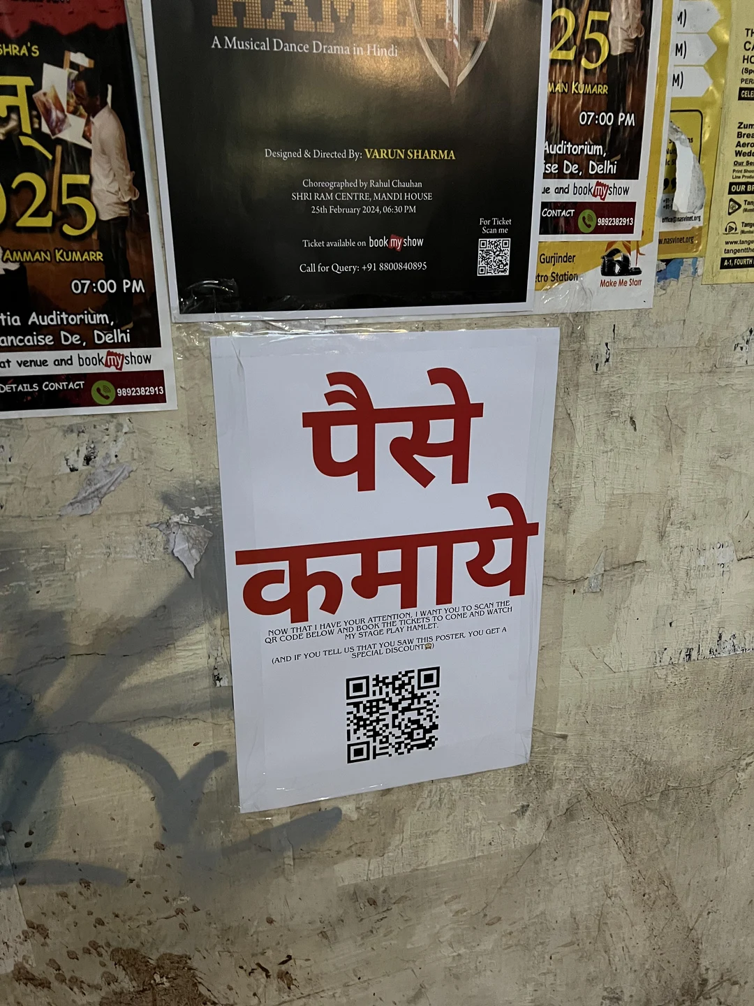 I recently put these posters around Mandi House to promote my show! | Scrolller