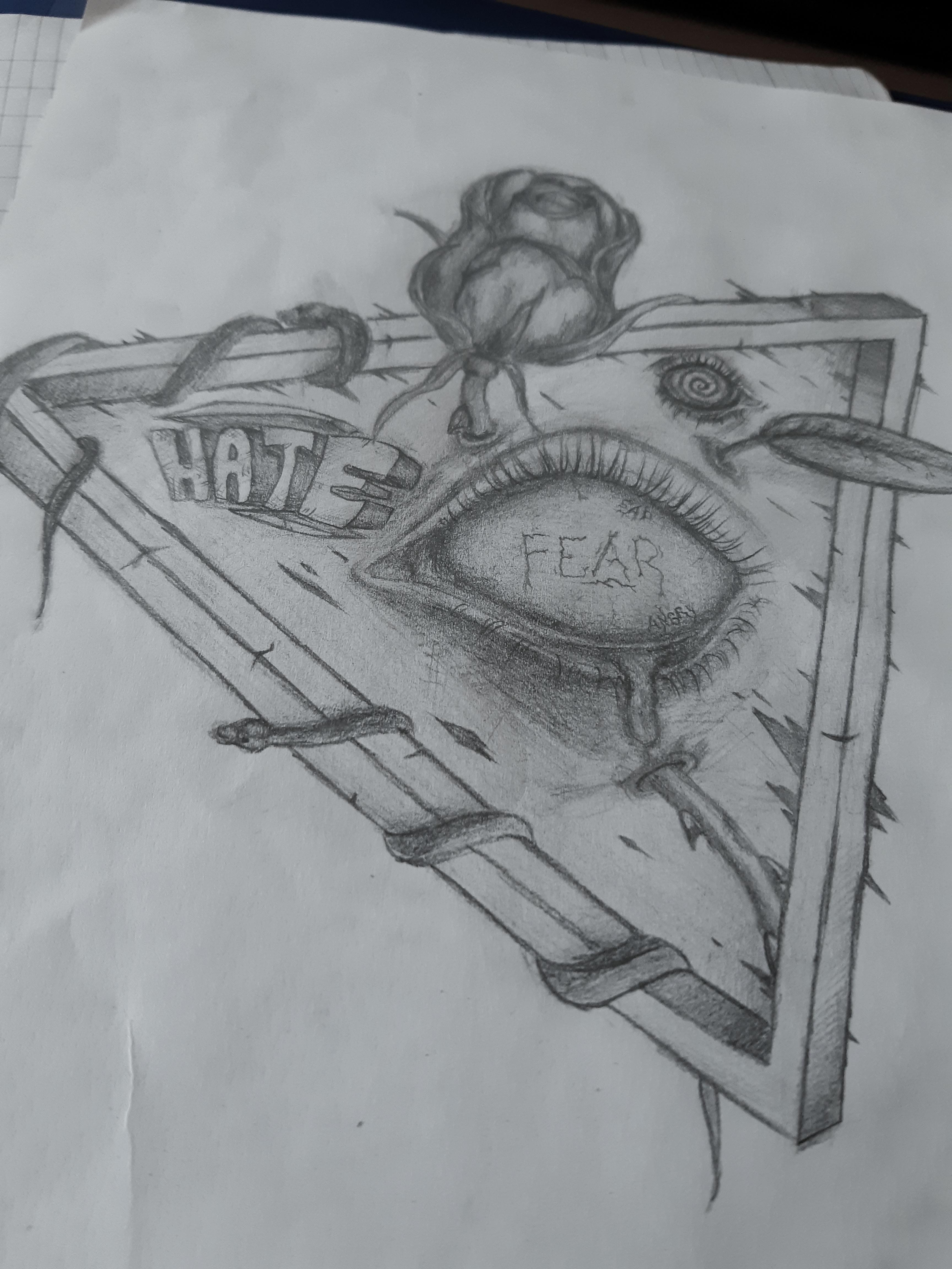 Hearth Broken, me, pencil, 2022 | Scrolller