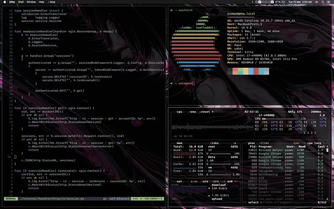 [yabai] Minimal One Dark macOS setup | Scrolller
