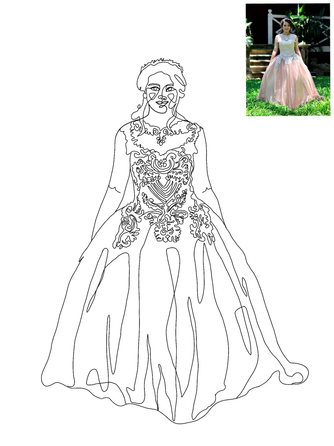 LineArt, Princess,Procreate, 2022 | Scrolller