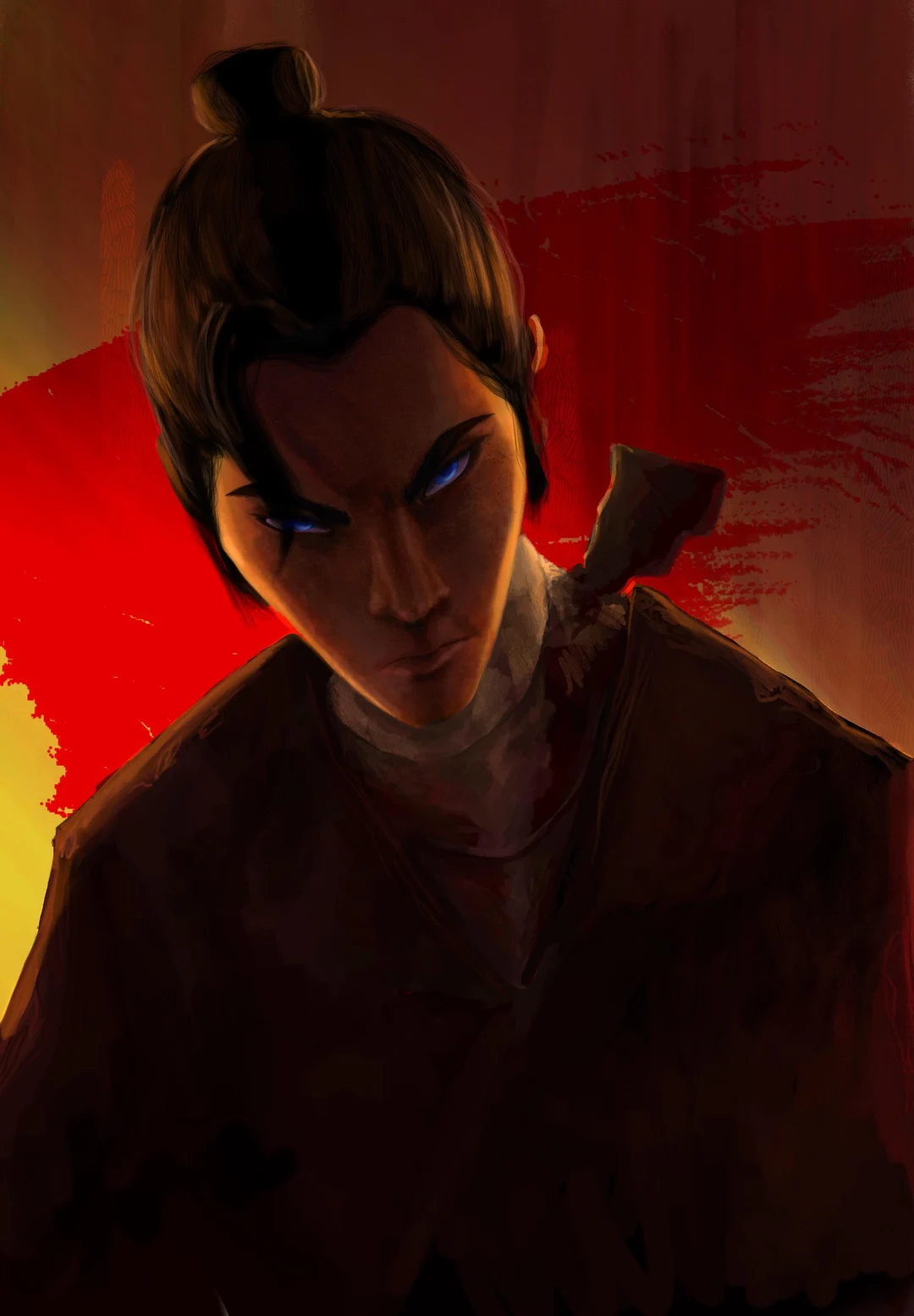 Blue eye samurai, sarah_sainttea, digital art, 2023 | Scrolller