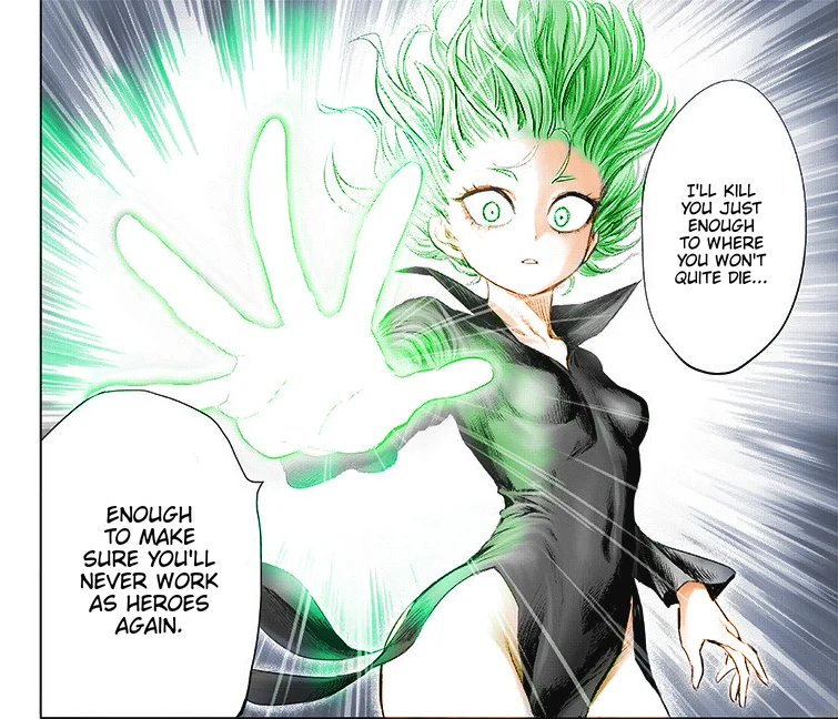 Tatsumaki colored panel | Scrolller