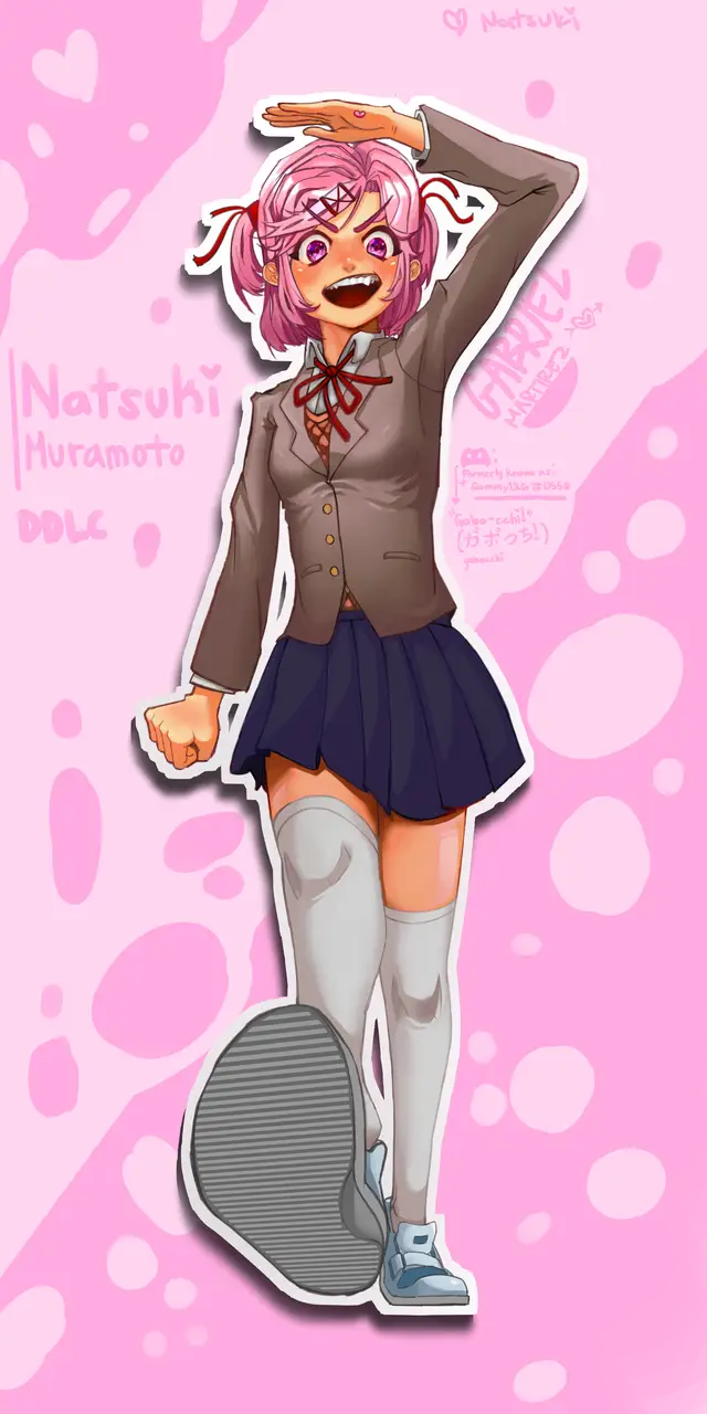 Natsuki Muramoto - DDLC Fan Art made by Me! | Scrolller