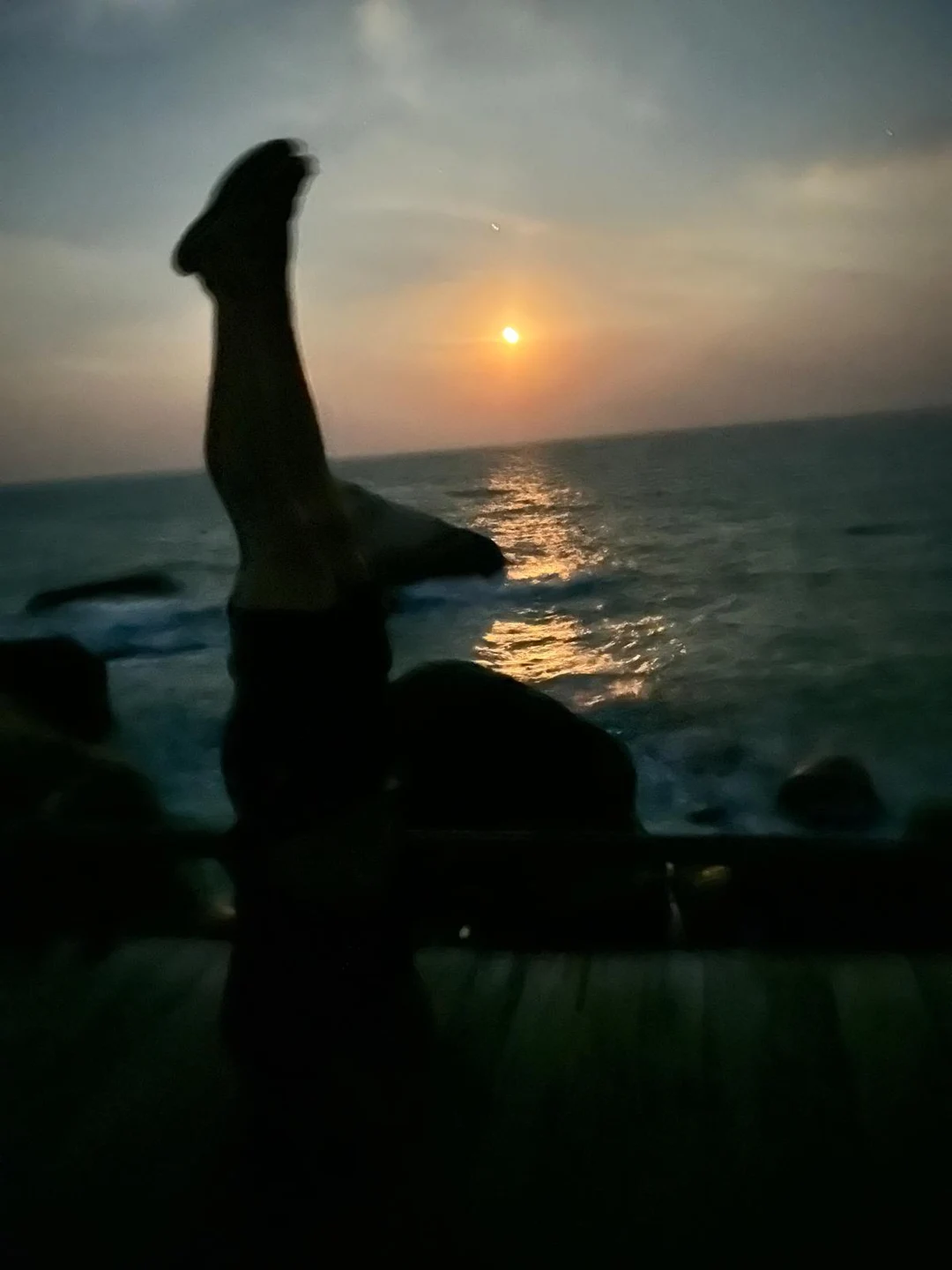 Headstand and Full Moon Rise | Scrolller