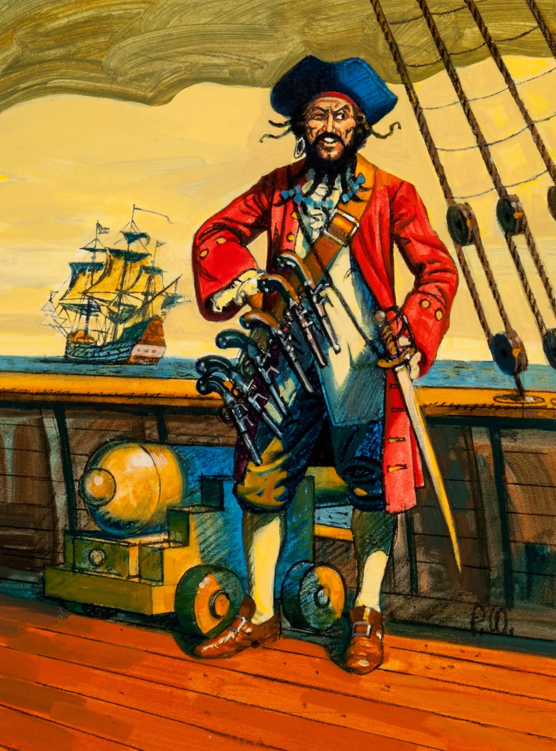 Blackbeard by Paul Wenzel. (Disney, c. 1980-90s) | Scrolller