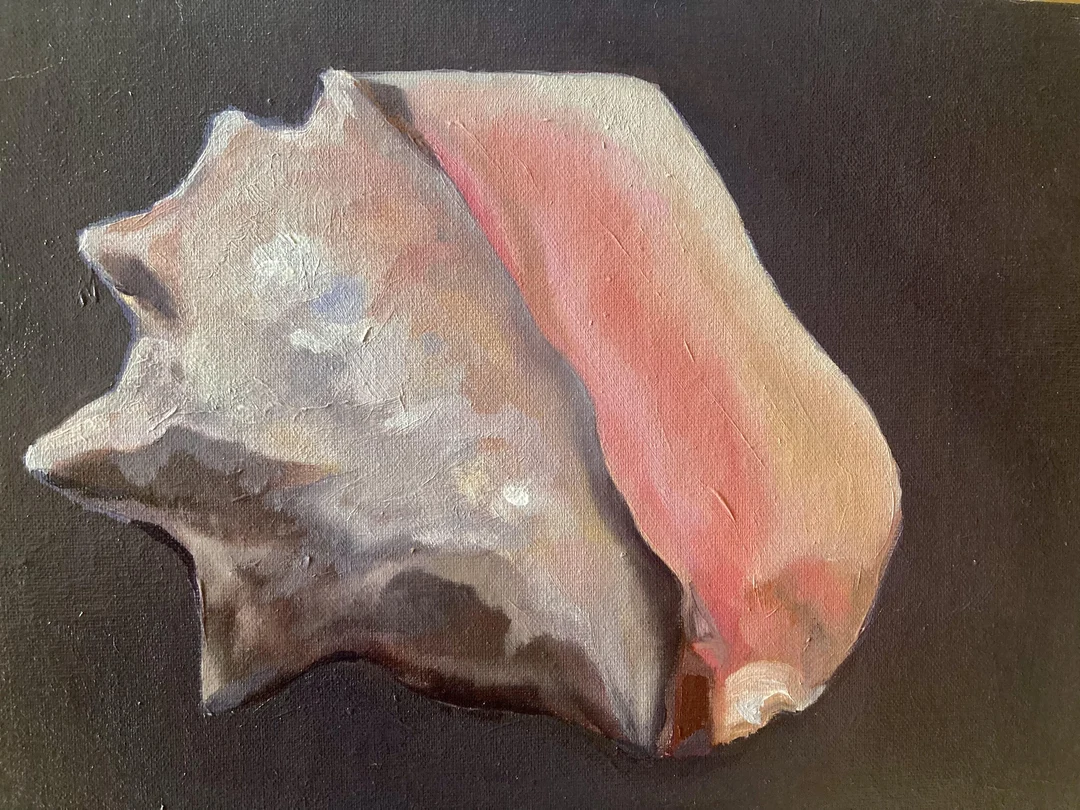 Conch, Me, Oil, 2022 | Scrolller