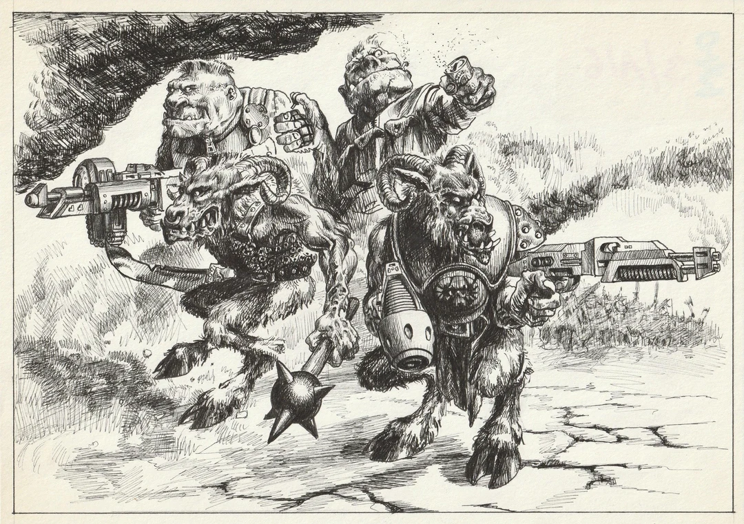 Imperial Beastmen and Ogyrens by Paul Bonner | Scrolller