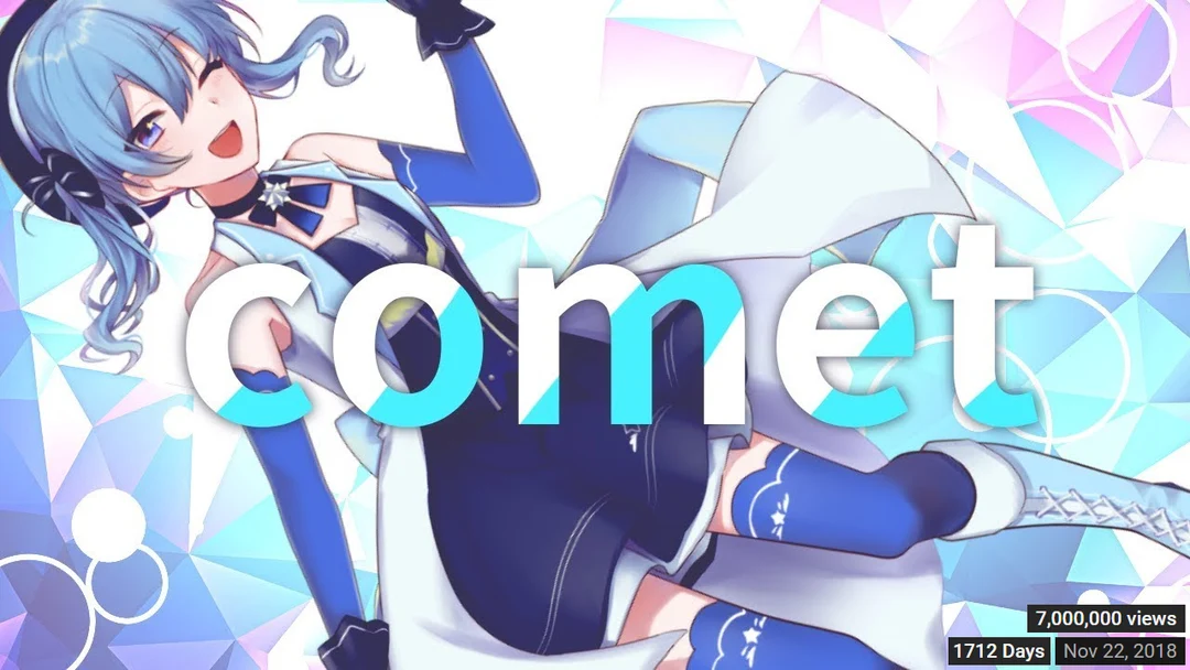 Comet - Hoshimachi Suisei has reached 7 Million Views | Scrolller