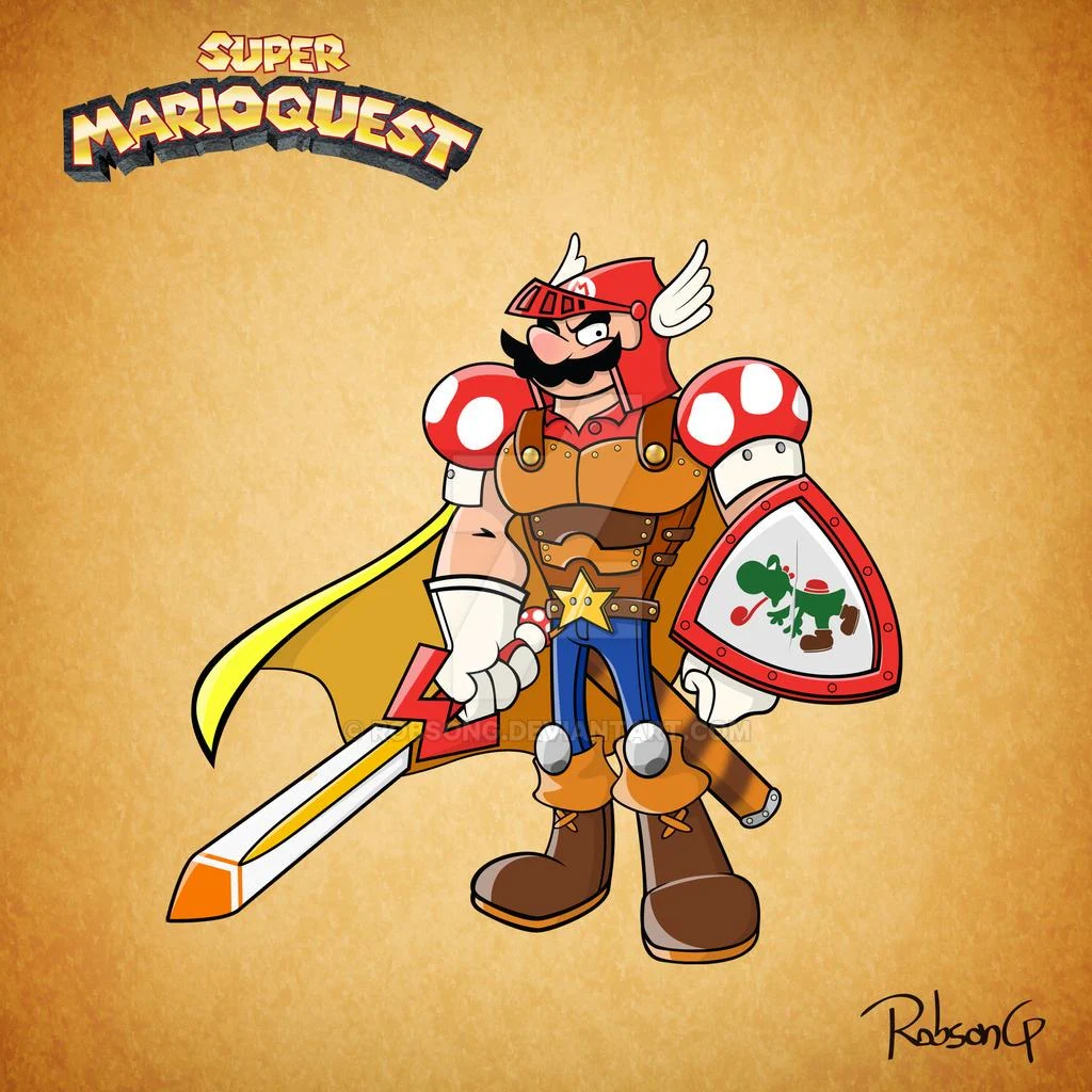 Super Mario Quest - Mario, the Gallant Knight by Robson Gomes | Scrolller