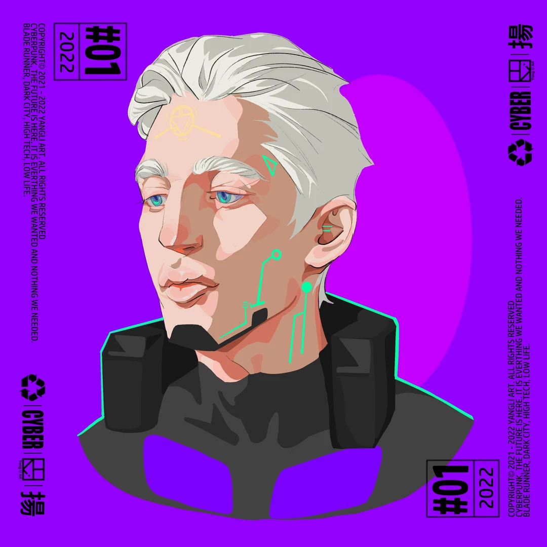 Cyber#001,Me,Digital 2D,2022 | Scrolller