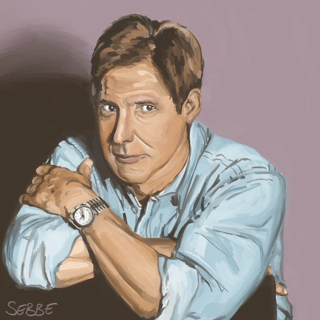 Harrison Ford color study, Me, Digital Oil, 2023 | Scrolller