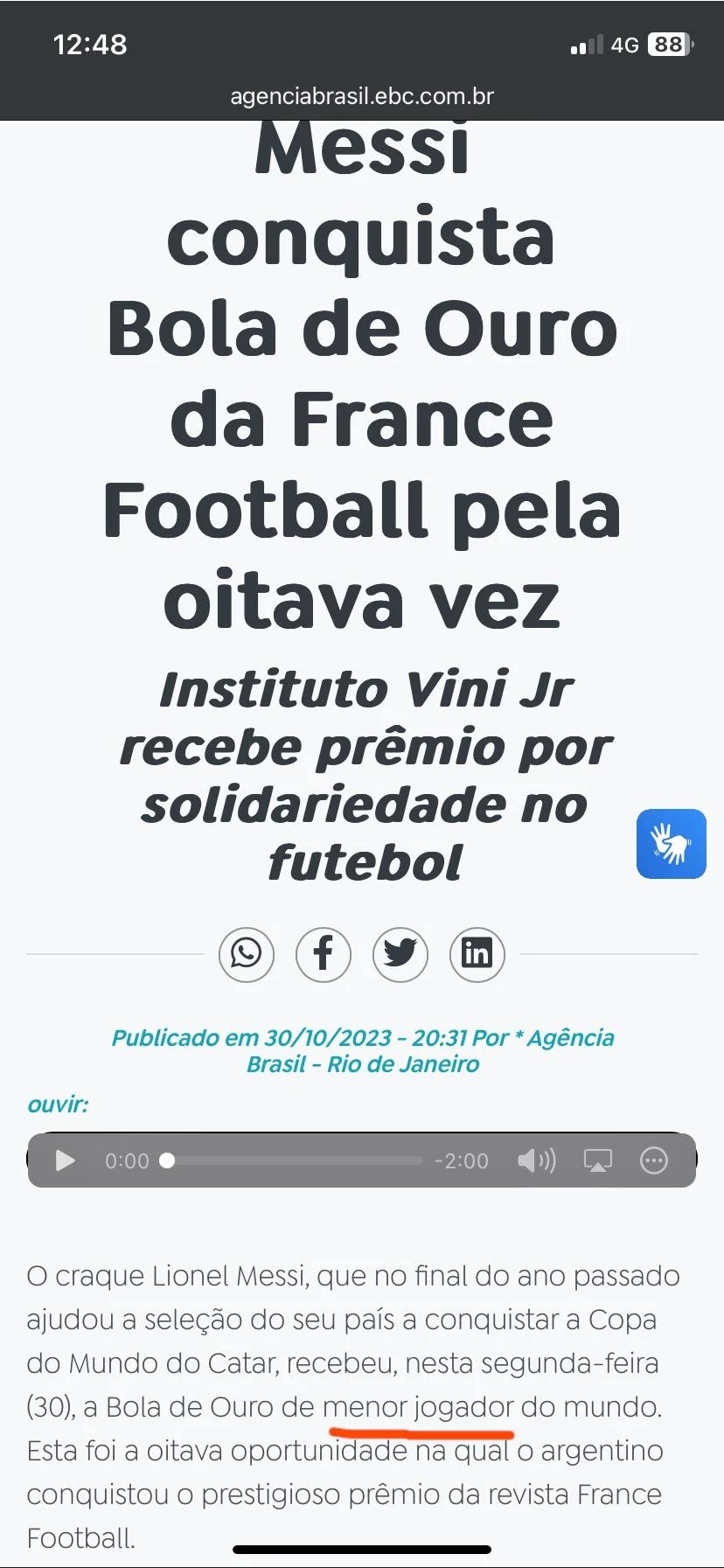 Messi, o menor jogador do mundo | Scrolller