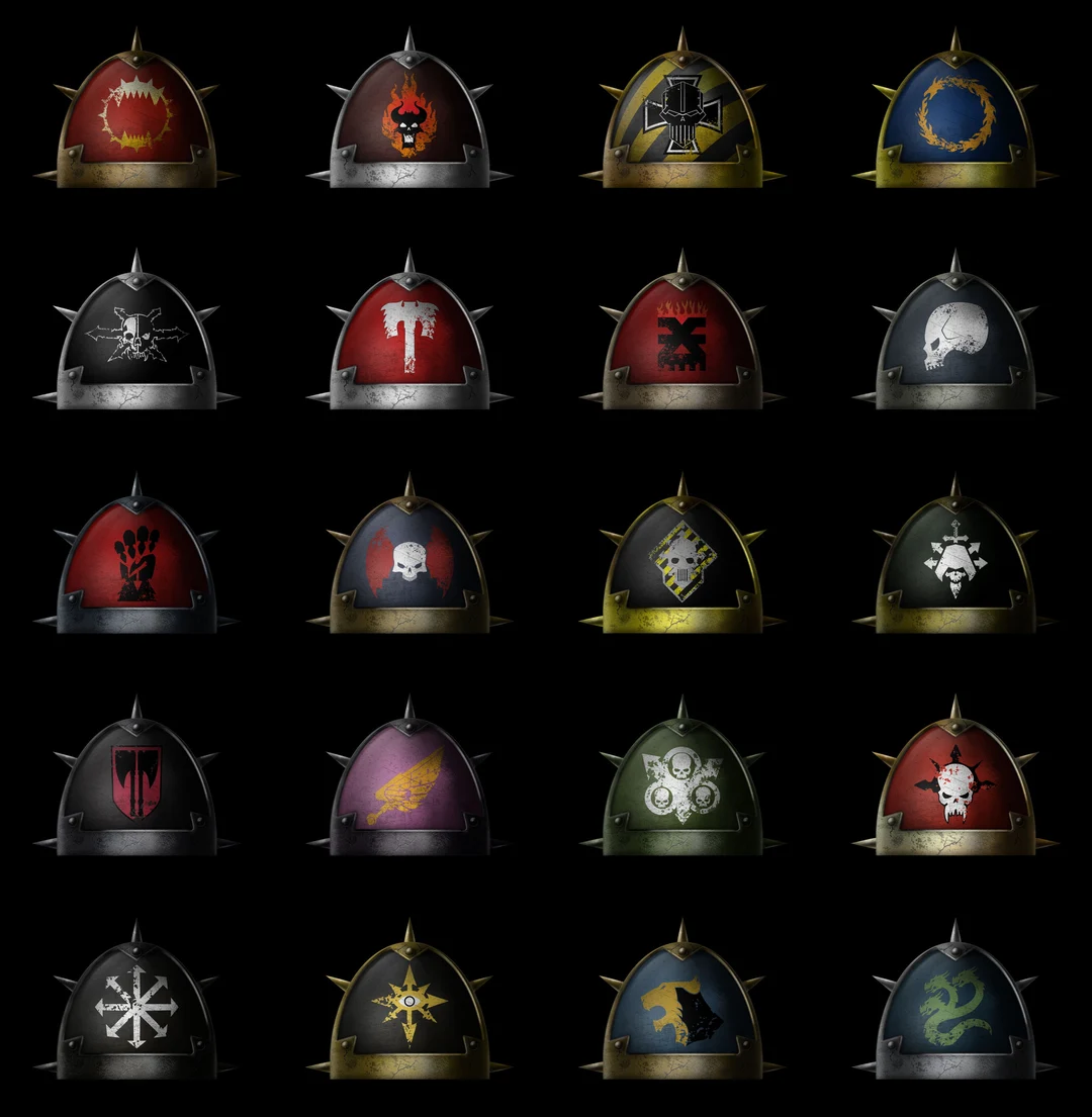 Chaos Space Marine & Renegades Shoulder Pads by me | Scrolller