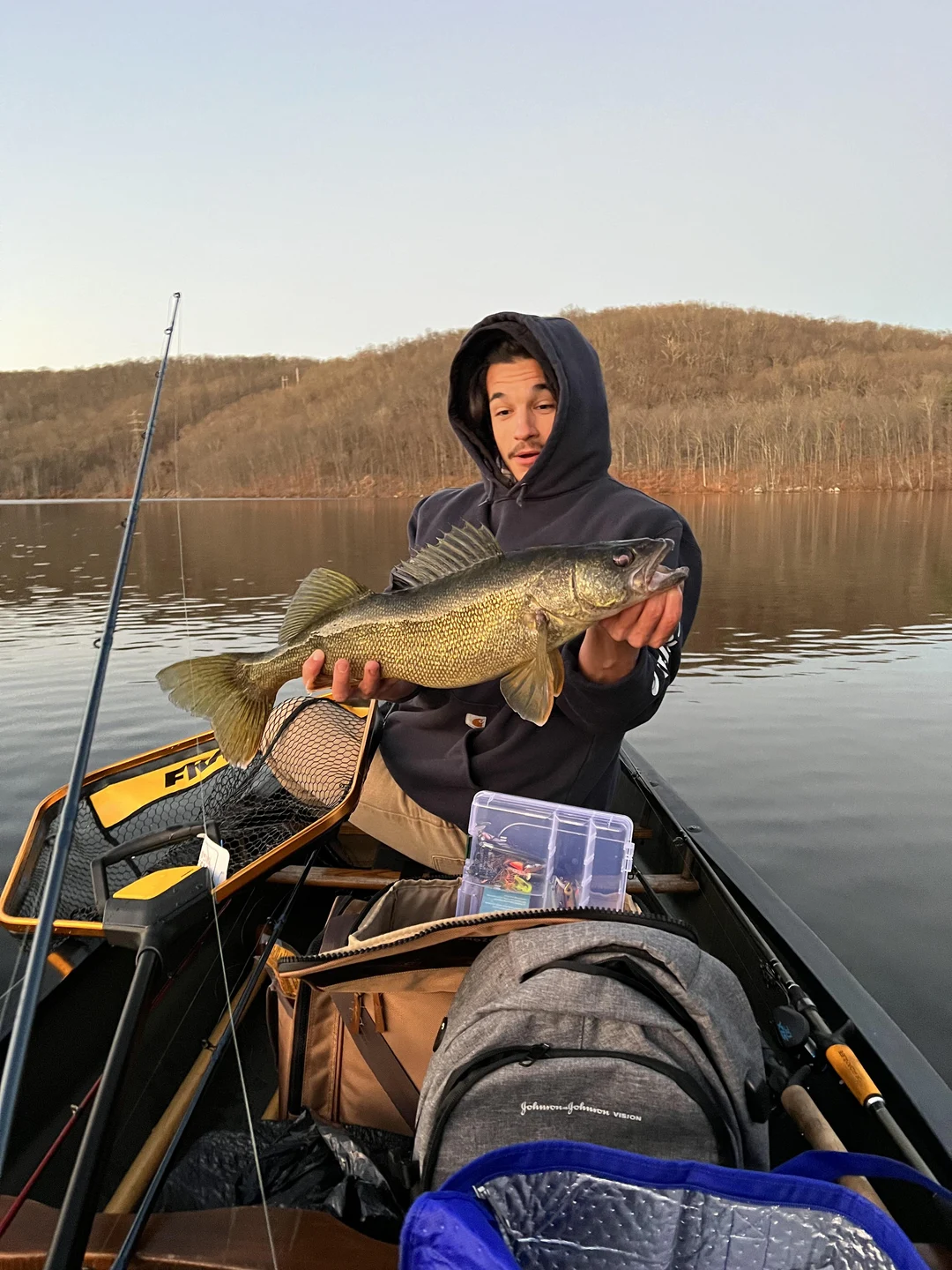 We’ve spent 42 hours trying to catch our first Musky- at least we got a Walleye. Weight estimate ...