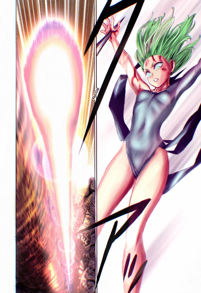 Tatsumaki being blasted (coloring by me) | Scrolller