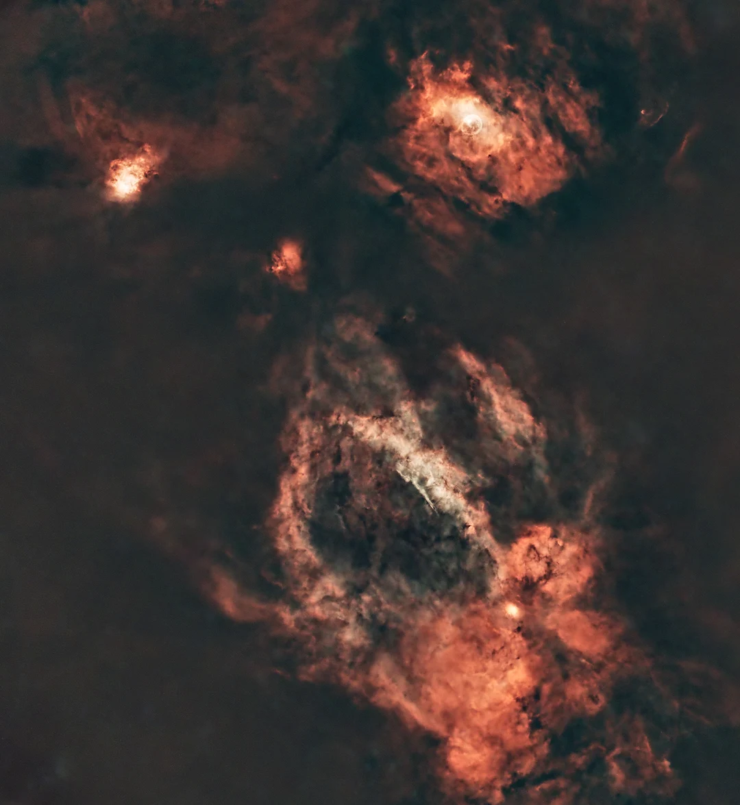 Space Face - AKA the Lobster Claw and Bubble Nebulae | Scrolller