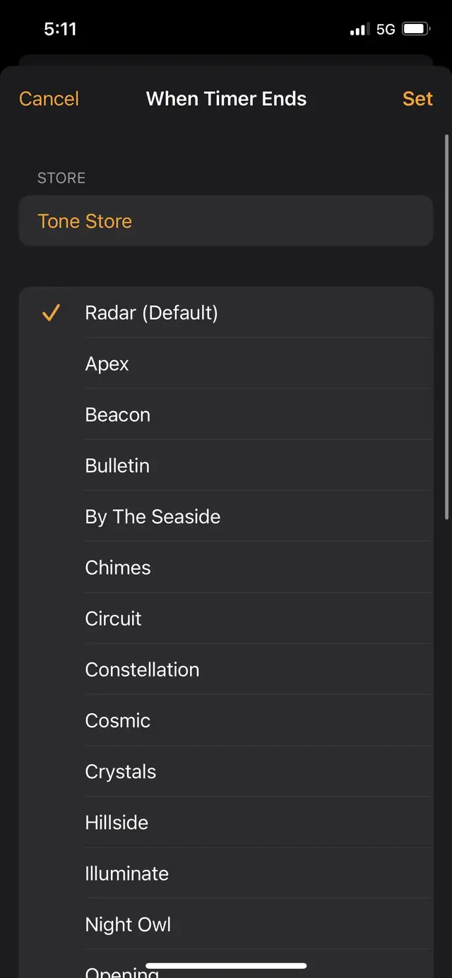 Anyone know how to set purchased songs as a *timer* sound? | Scrolller