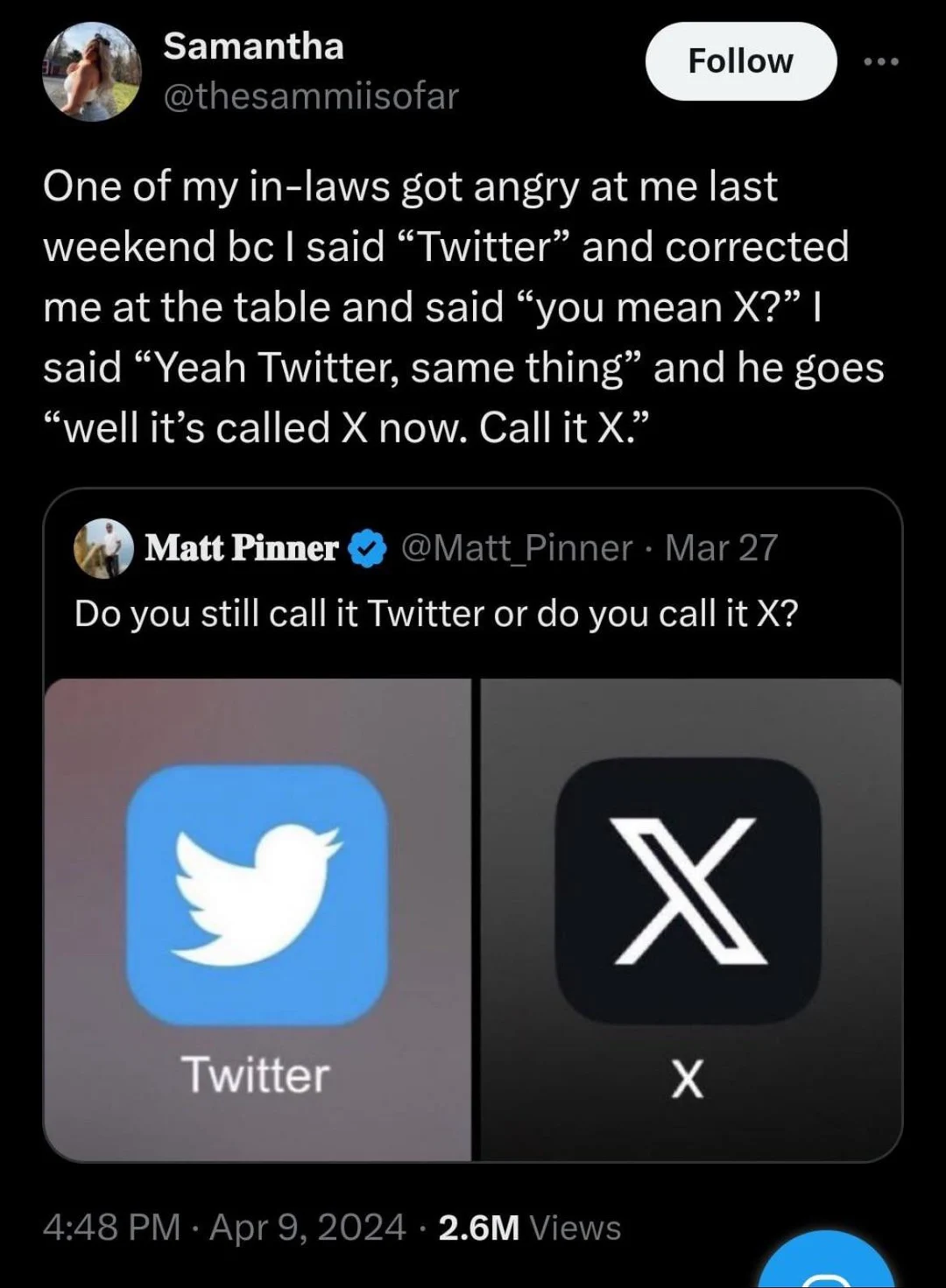 Oh, but I can’t be called anything other than my dead name at family gatherings because it’s ...