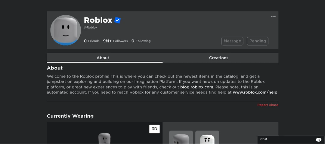 The official Roblox account has changed its avater today | Scrolller