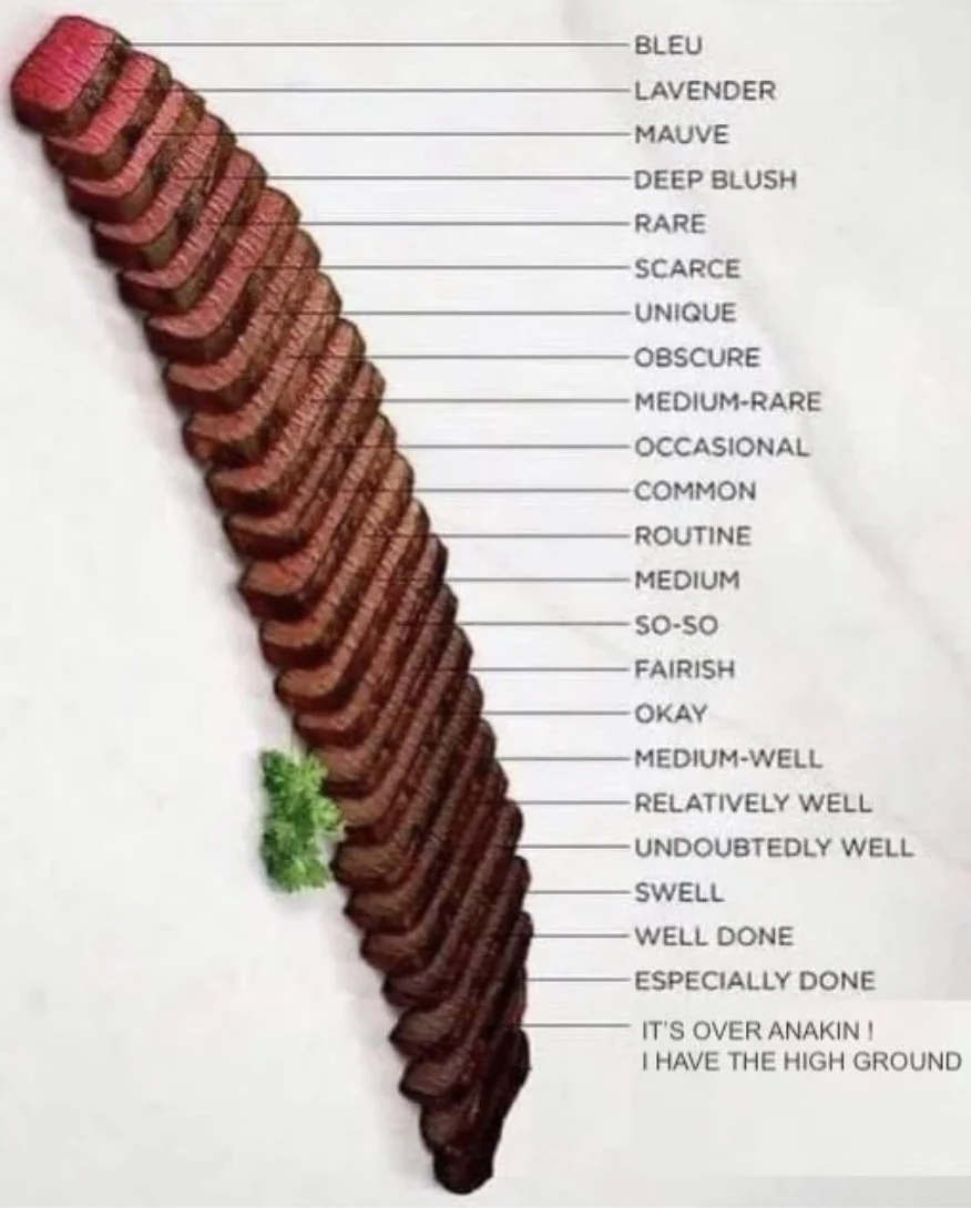 23 Degrees of Steak Doneness (humor) | Scrolller
