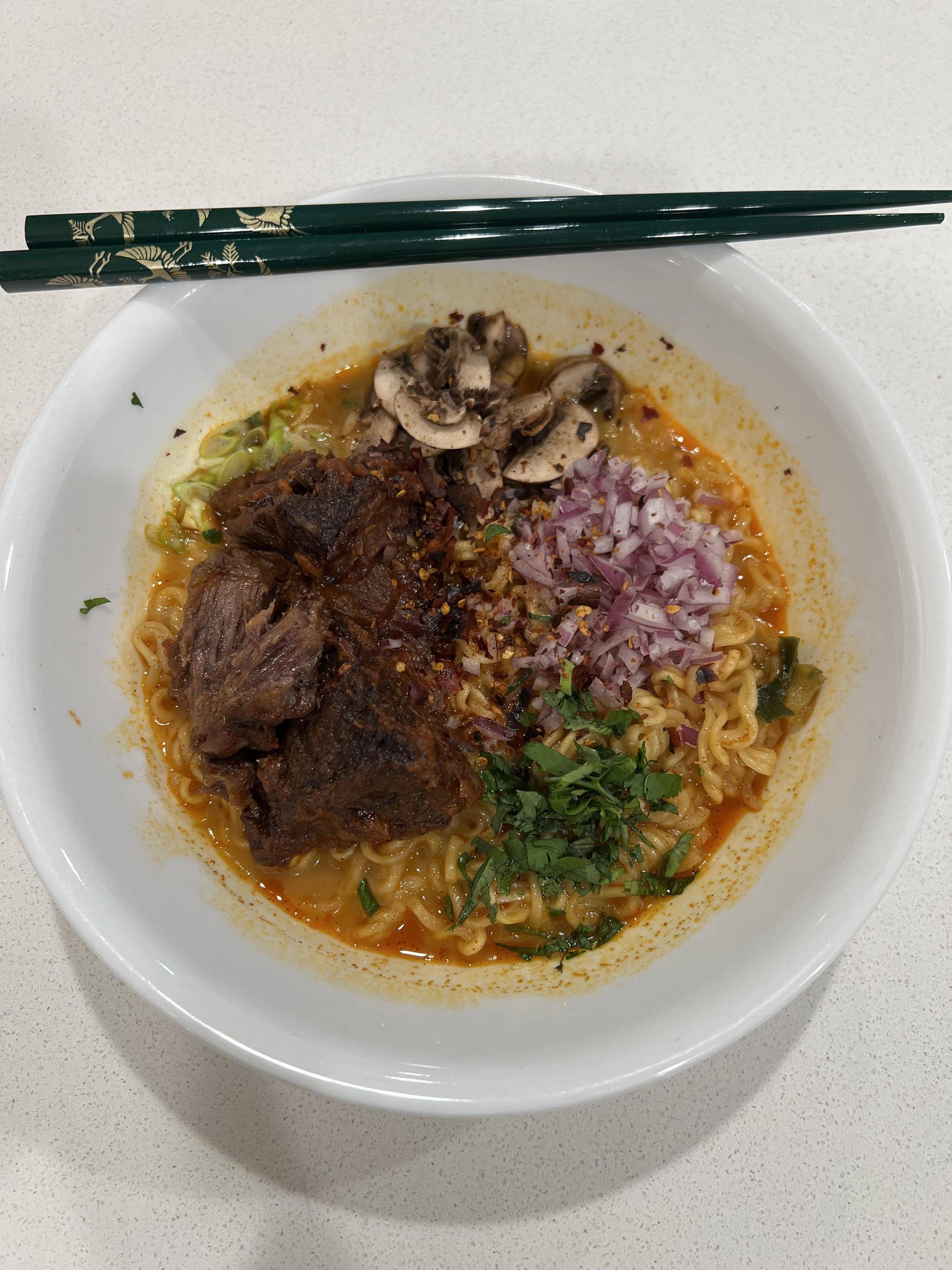 Shin Black extra spicy with braised beef short rib | Scrolller