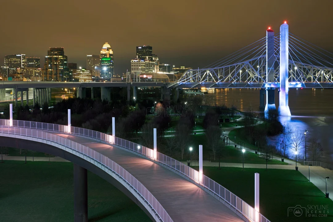 Louisville, Kentucky. That ramp leads to the Big Four pedestrian bridge | Scrolller