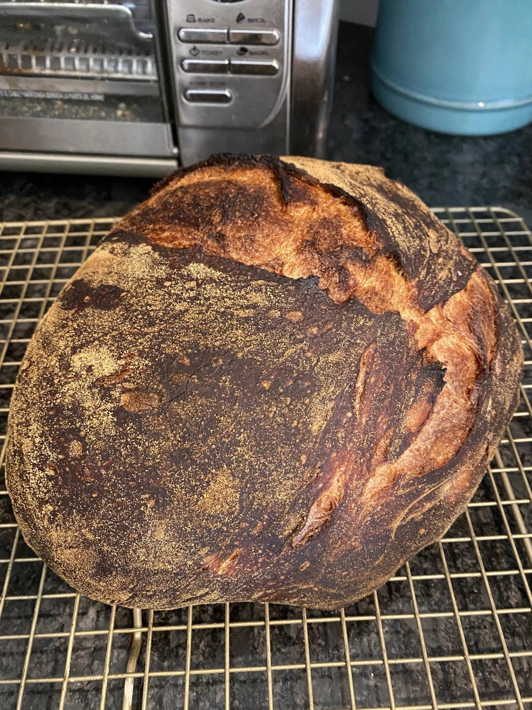 Went a little dark with the crust, but it came out alright. Overnight white bread from Flour ...