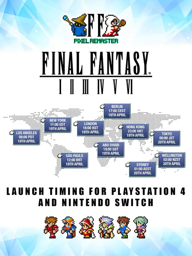 Final Fantasy Pixel Remaster launch times | Scrolller