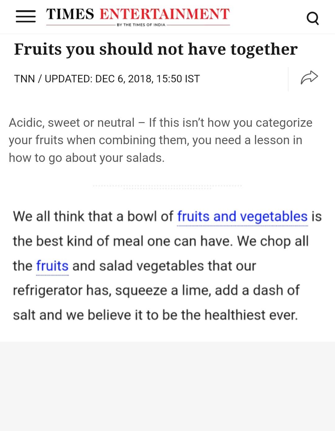 who tf out there eating fruits and vegetables together? | Scrolller