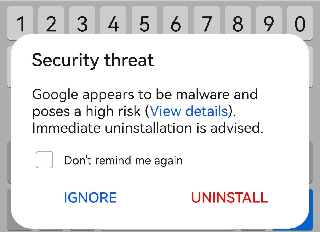 My phone flagged Google search as a virus. | Scrolller