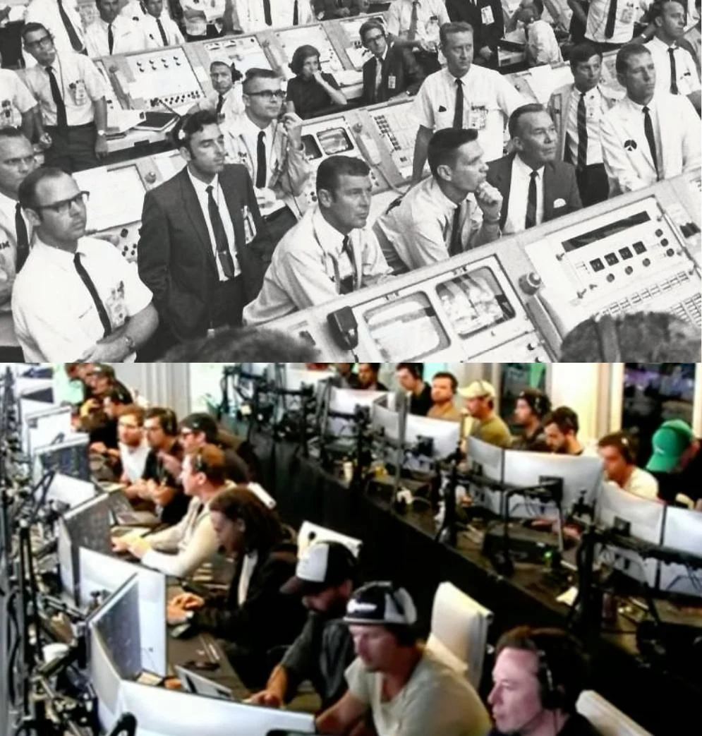Mission Control: 1969 vs 2023 (Apollo 11 vs Starship) | Scrolller