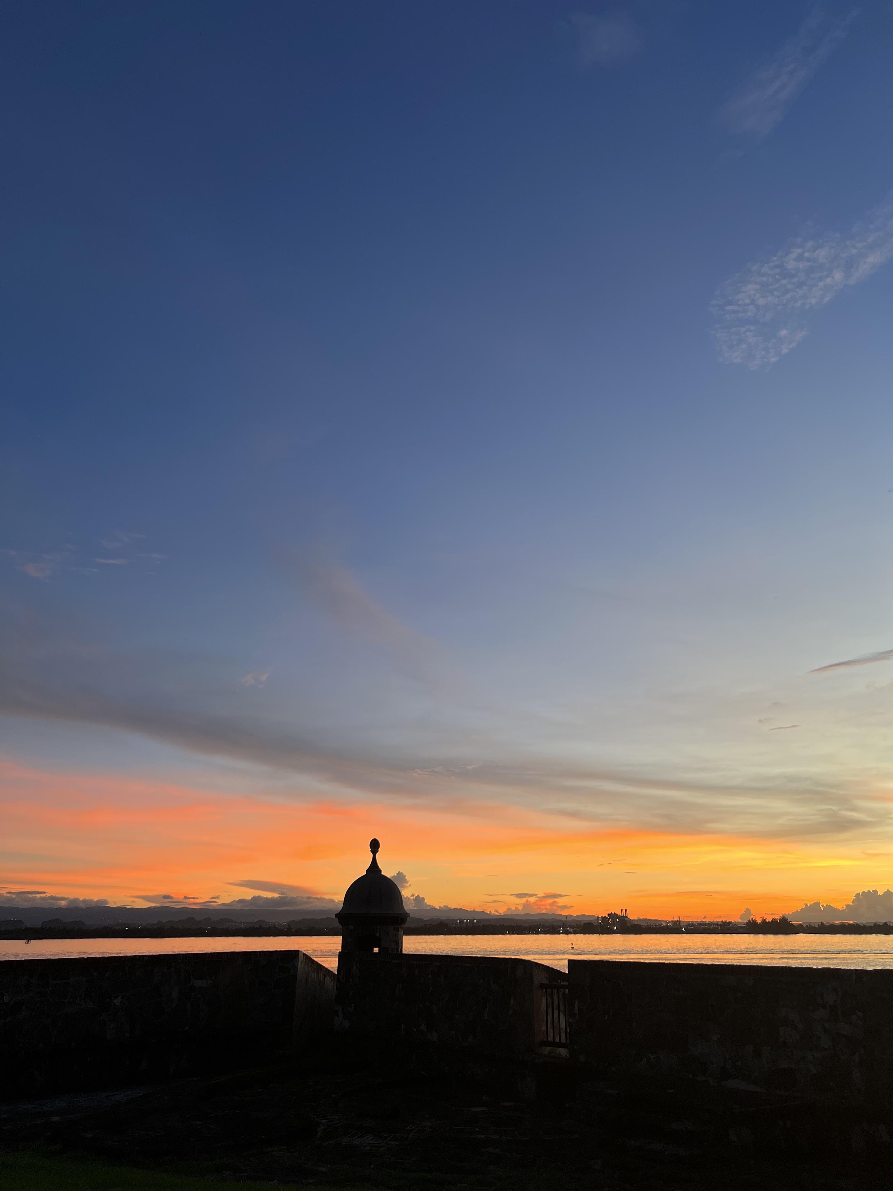 I watched this spectacular view while I was doing yoga at Old San Juan ...