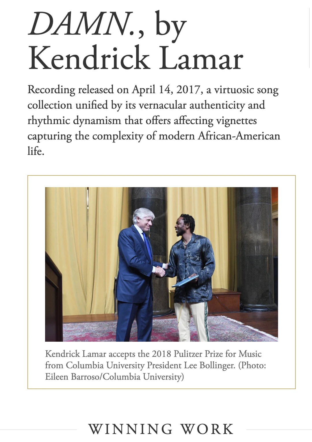 Here's Lee Bollinger with Kendrick Lamar | Scrolller