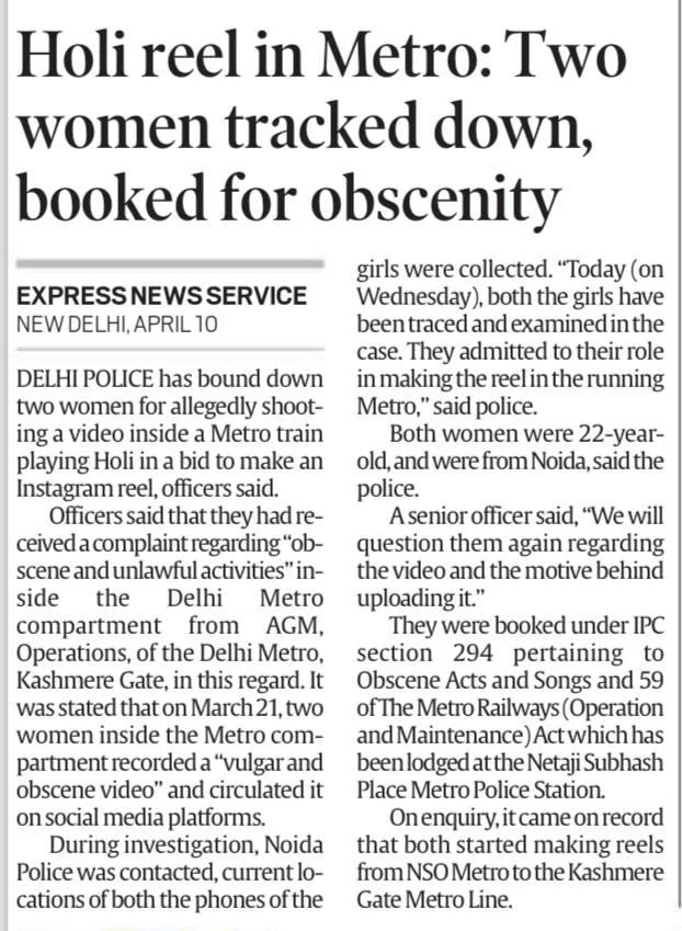 Finally, Poice and DMRC are taking some action | Scrolller