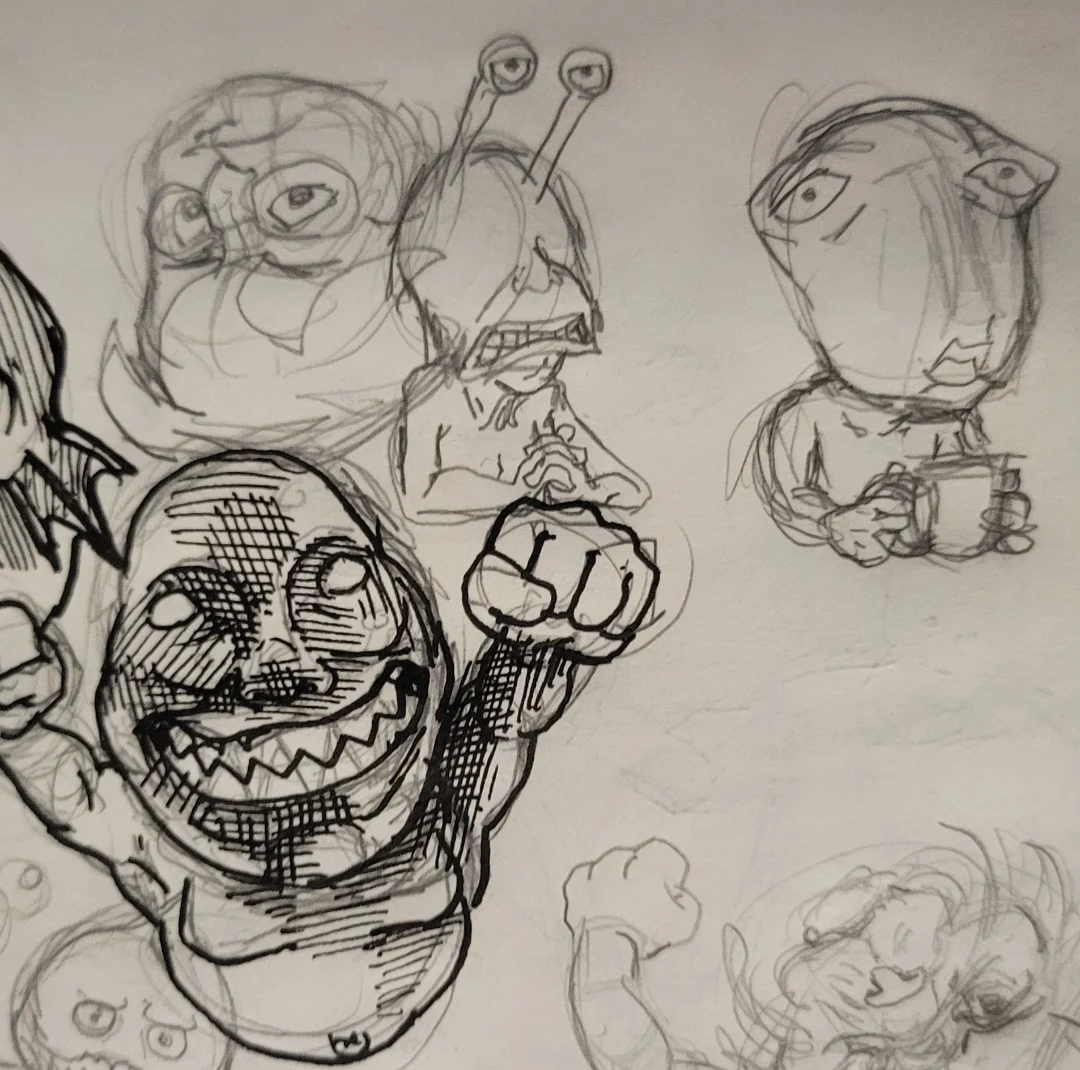 Some ojama sketches | Scrolller