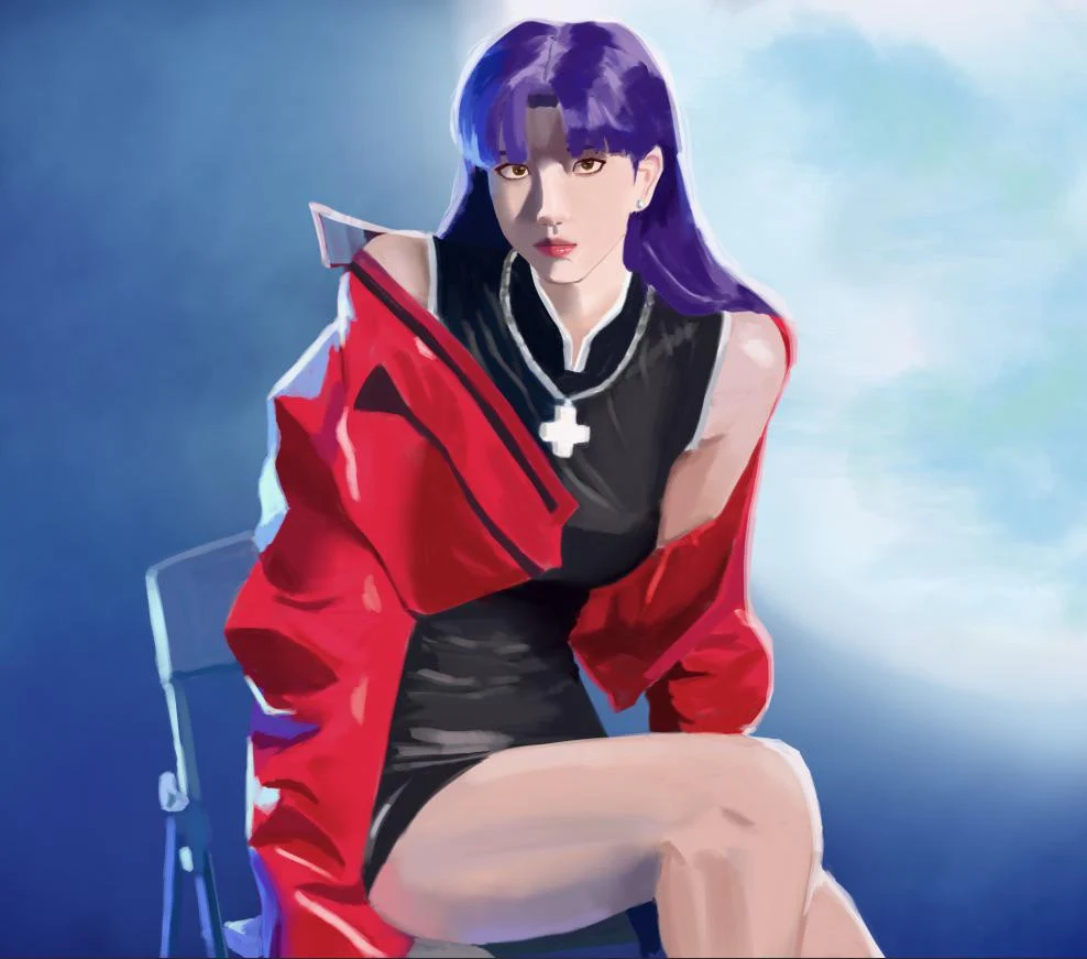 Misato fanart I made | Scrolller