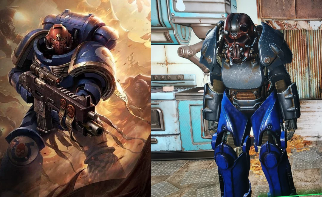 My vanilla take on an Ultramarine Space Marine Sergeant from Warhammer 40K | Scrolller