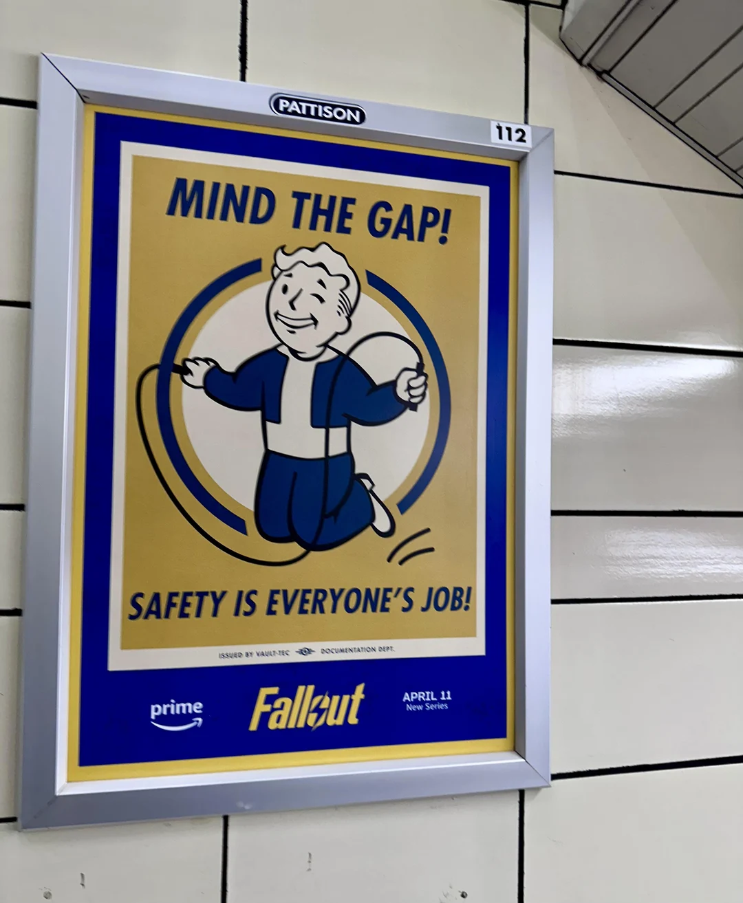 My city's been having Vault-Tec Posters all over subway stations as promotion for the TV series ...