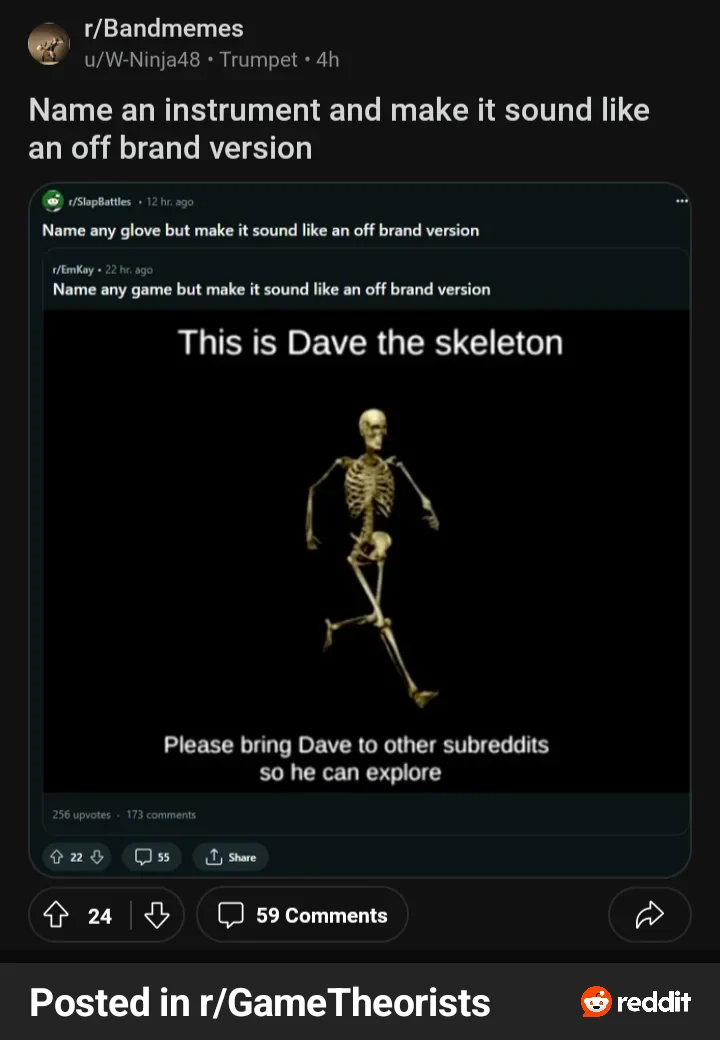 Dave the skeleton | Scrolller