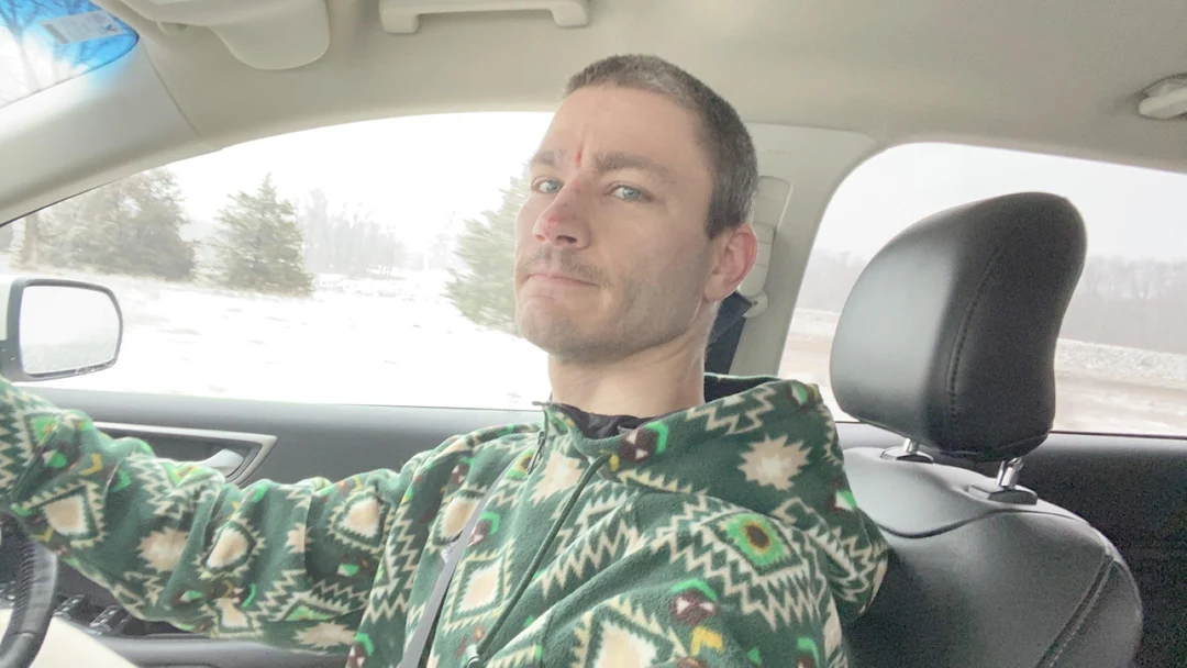 Midwestern boy prepares for snowy drive | Scrolller