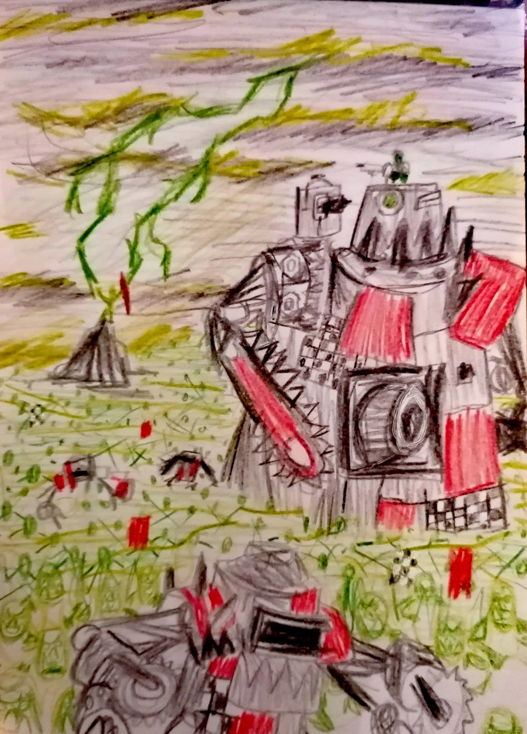 WAAAGH GREEN TIDE! (OrC Pencil on Bristol Board) | Scrolller