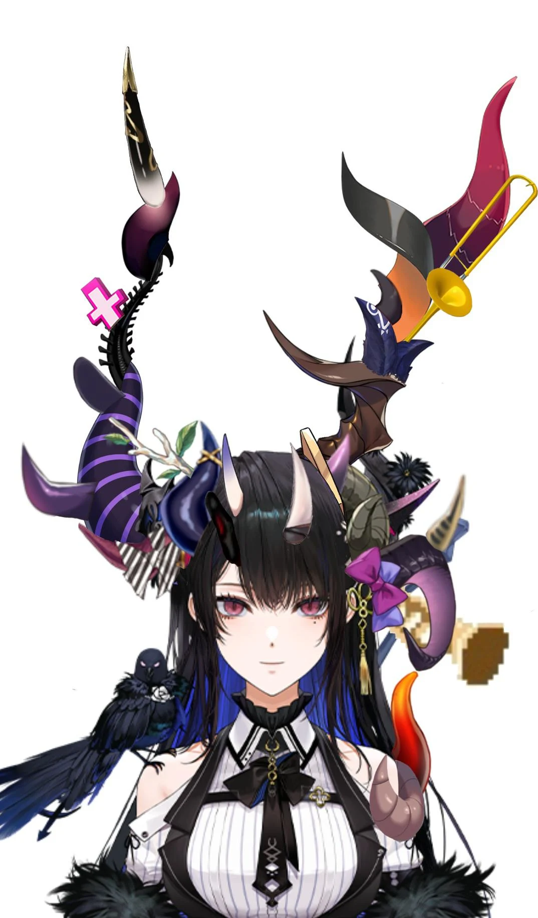 Adding a horn to Rissa everyday until she finds her missing horn [Day 28: Vox Akuma] | Scrolller