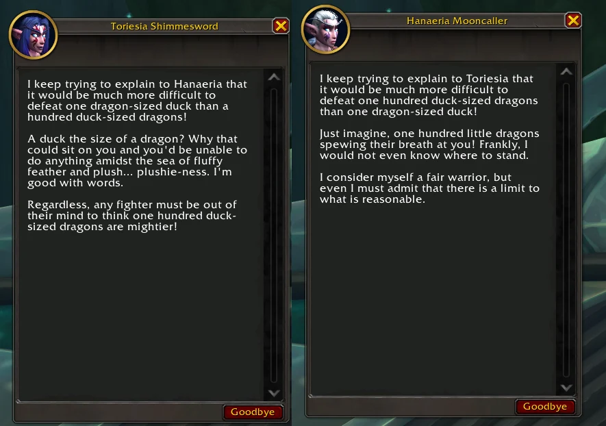 At the Eye of Ysera, the great debate rages on. | Scrolller