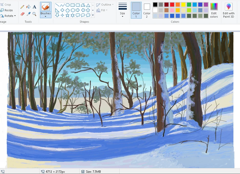 Snowscape, Me, Ms paint, 2023 | Scrolller
