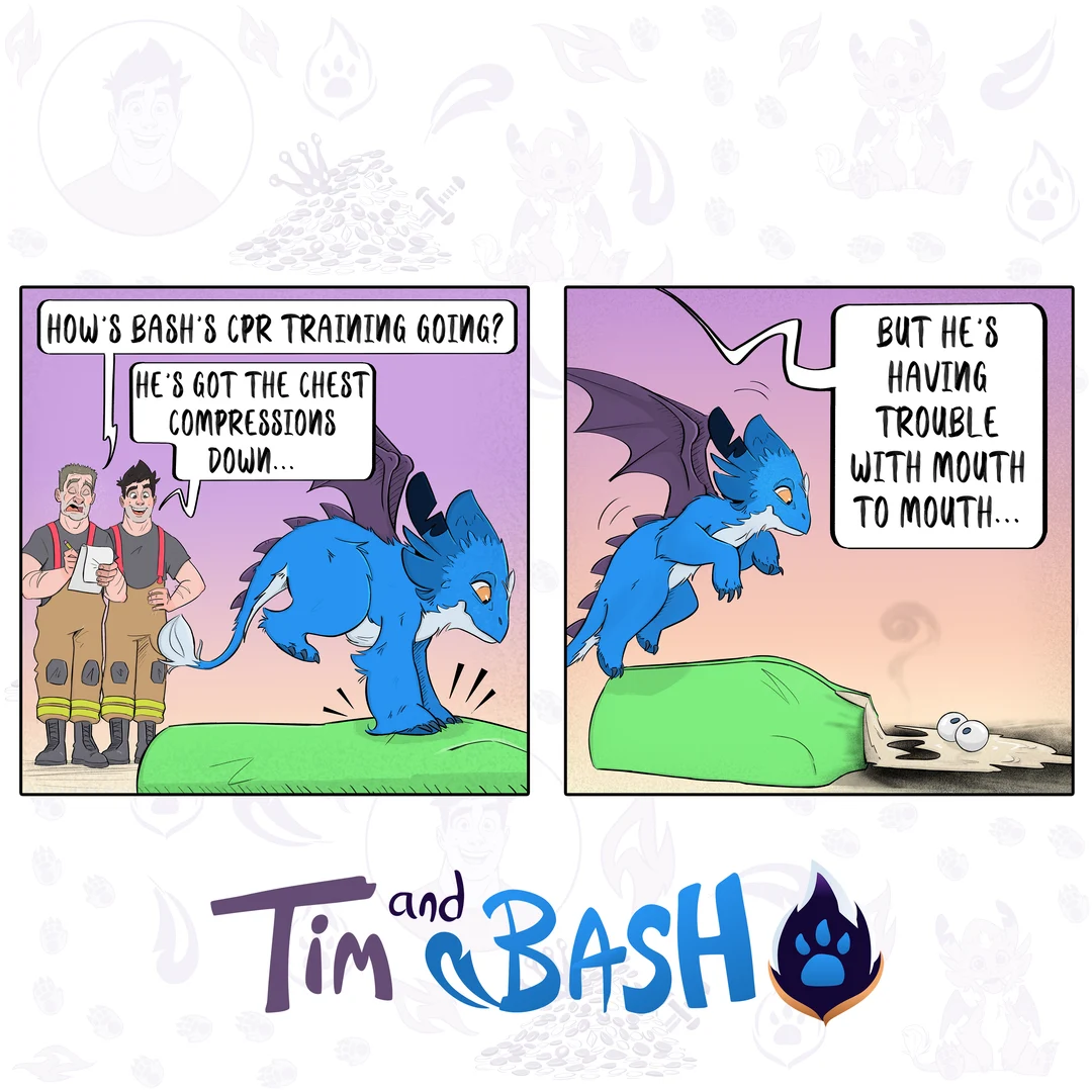Tim and Bash 🔥 Comic Issue #30 "Practice makes perfect!" 💪 | Scrolller