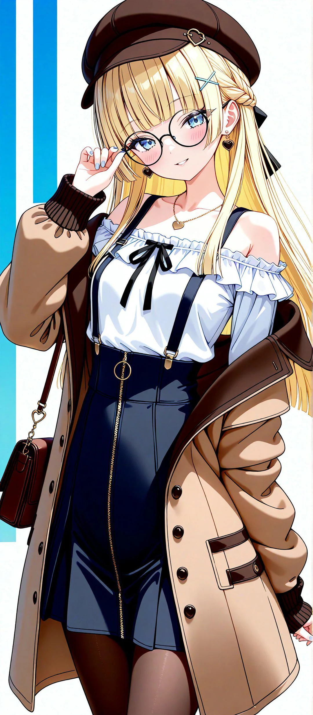 Newsboy Cap & Long Coat | Scrolller