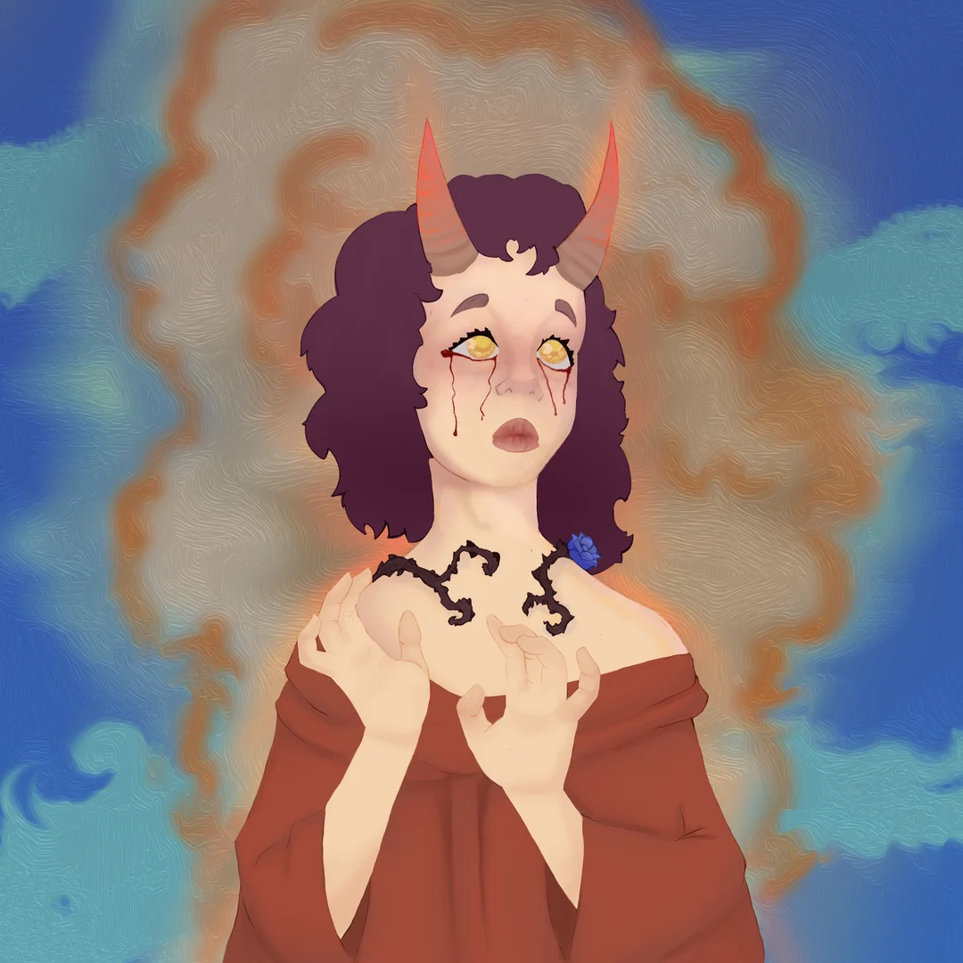 Weeping devil,artist me,digital,2023 | Scrolller